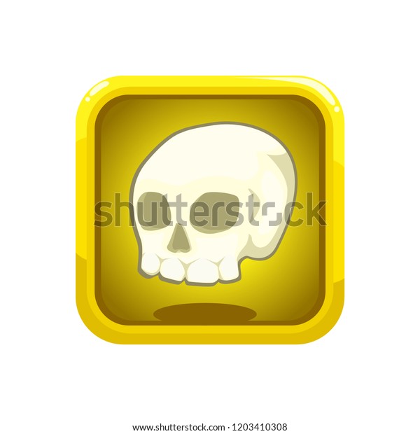 Skull Without Jaw Illustration Icon Stock Vector (Royalty Free ...