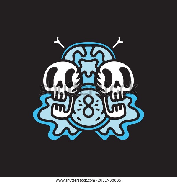 Skulls Infinity Symbol Illustration Vector Graphics Stock Vector ...