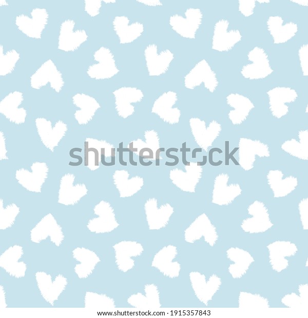 Sky Blue Heart Shaped Brush Stroke Stock Vector (Royalty Free ...
