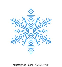 Sky Blue Snowflake Icon Symbol Winter Stock Vector (Royalty Free ...