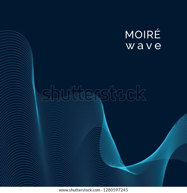 Sky Blue Wave On Space Blue Stock Vector (Royalty Free) 1280597245 ...