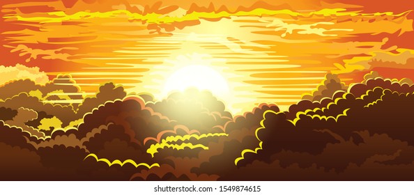 Sky Clouds Background Stylish Design Flyers Stock Vector (Royalty Free ...