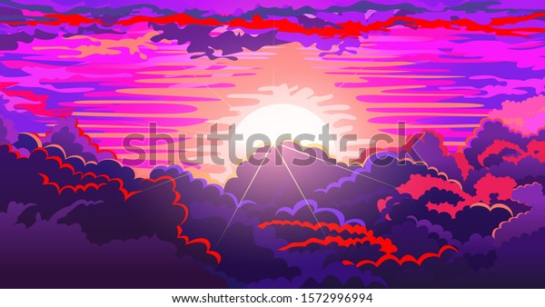 Sky Clouds Background Stylish Design Flyers Stock Vector (Royalty Free ...