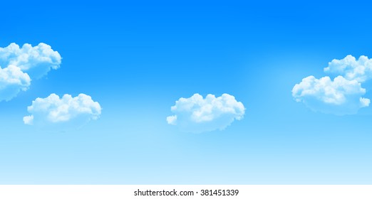 Sky Clouds Landscape Background Stock Vector (Royalty Free) 381451339 ...