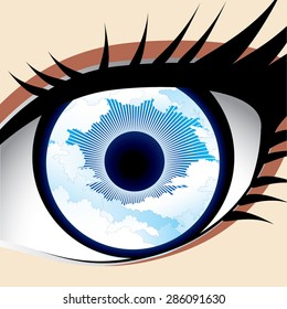 Sky Eye Vector Stock Vector (Royalty Free) 286091630 | Shutterstock