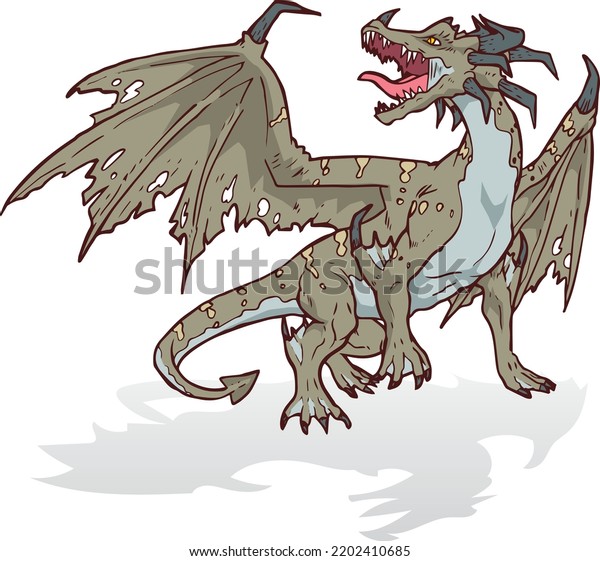 Sky Flying Dragon Monster Beast Color Stock Vector (Royalty Free ...