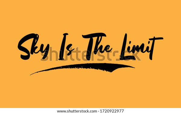 Sky Limit Calligraphy Black Color Text Stock Vector (Royalty Free ...