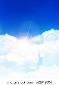 Sky Nature Landscape Background Stock Vector (Royalty Free) 562842004 ...