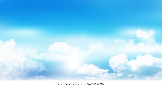 Sky Nature Landscape Background Stock Vector (Royalty Free) 562842025 ...