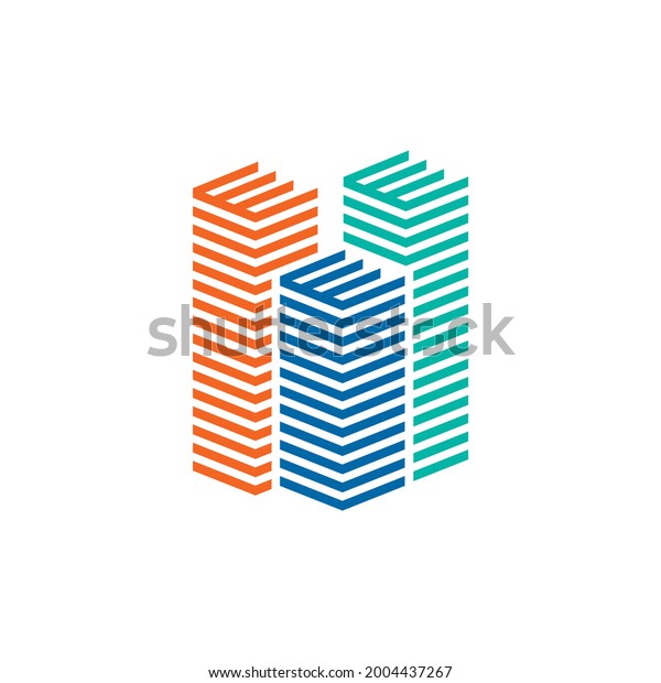 Sky Scraper Building Logo Design Vector Stock Vector (Royalty Free ...