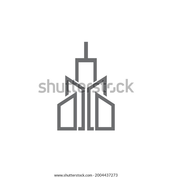 Sky Scraper Building Logo Design Vector Stock Vector (Royalty Free ...