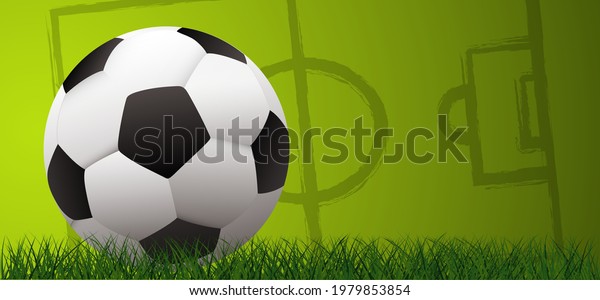 Sky View Soccer Border On Green Stock Vector (Royalty Free) 1979853854