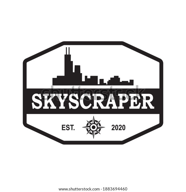 Skyscraper America Vector Architecture Logo Stock Vector (Royalty Free ...