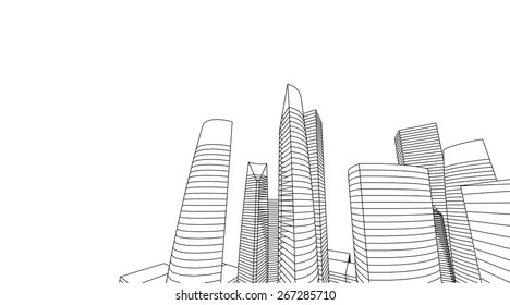 273,658 Building 3d line drawing Images, Stock Photos & Vectors ...
