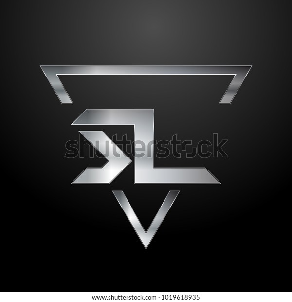 Sl Logo Metal Logo Silver Logo: vector de stock (libre de regalías ...
