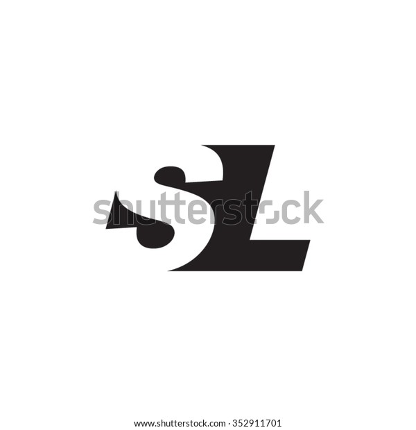 Sl Negative Space Letter Logo Stock Vector (Royalty Free) 352911701 ...
