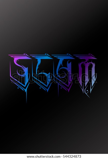 Slam Letters Logo Stock Vector (Royalty Free) 544324873 | Shutterstock