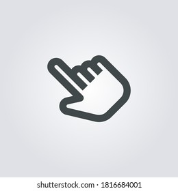 Slant Hand Selection Icon Slant Hand Stock Vector (Royalty Free) 1816684001