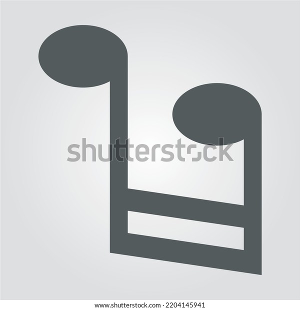 Slanted Beamed Sixteenth Note Musica Stock Vector (Royalty Free ...