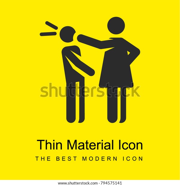 Slap Bright Yellow Material Minimal Icon Stock Vector (Royalty Free ...