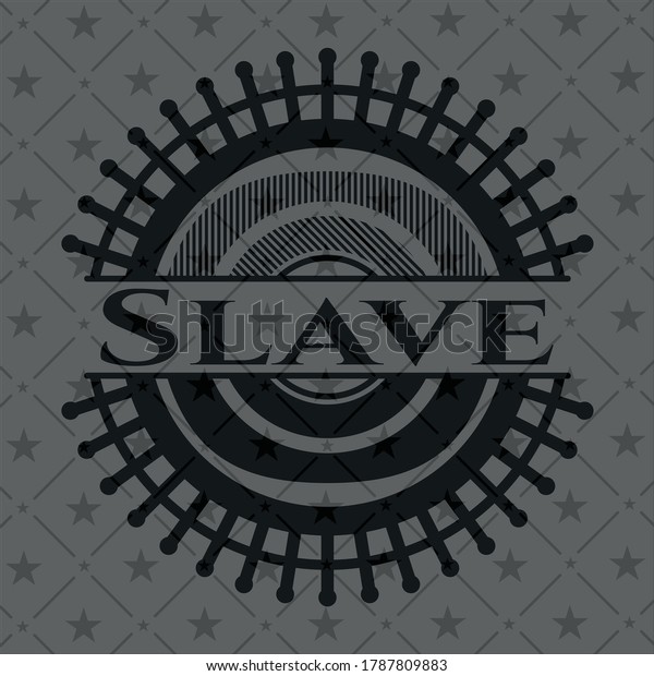 Slave Black Emblem Vintage Vector Illustration Stock Vector (Royalty ...