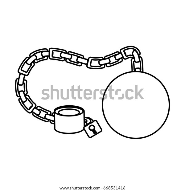 Slave Chain Isolated Stock Vector (Royalty Free) 668531416