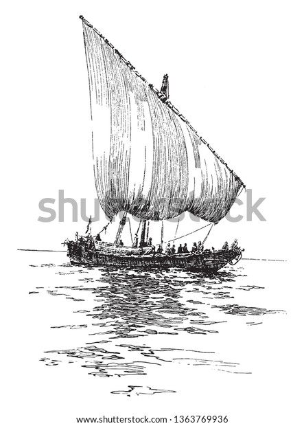 Slave Dhow Generic Name Number Traditional Stock Vector (Royalty Free ...