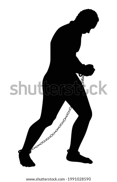 Slave Shackle Silhouette Vector On White Stock Vector (Royalty Free ...