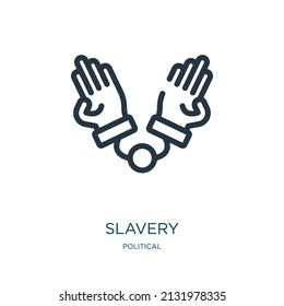 Slavery Thin Line Icon Slave Justice Stock Vector (Royalty Free ...