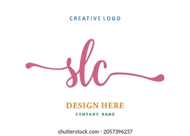 Slc Lettering Logo Simple Easy Understand Stock Vector (Royalty Free ...