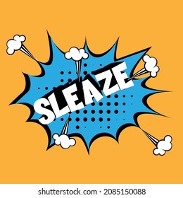 Sleaze Comic Lettering Vector Cartoon Illustration Stock Vector ...