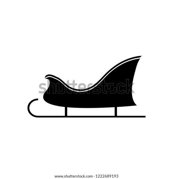 Sled Icon Logo On White Background Stock Vector (Royalty Free ...