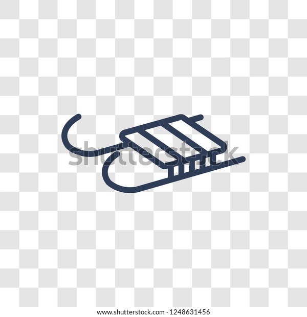 Sled Icon Trendy Linear Sled Logo Stock Vector (Royalty Free ...