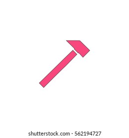 Sledgehammer Pink Vector Icon Black Contour Stock Vector (Royalty Free ...