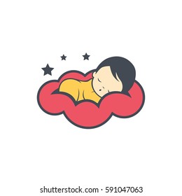 Sleep Baby Logo Vector Stock Vector (Royalty Free) 591047063 | Shutterstock