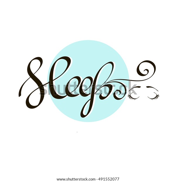 Sleep Card Modern Brush Calligraphy Vector Stock Vector (Royalty Free ...