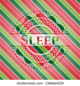 Sleep Christmas Emblem Background Stock Vector (Royalty Free ...