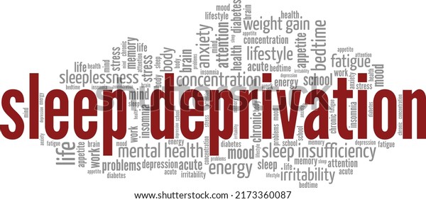 Sleep Deprivation Word Cloud Conceptual Design: เวกเตอร์สต็อก (ปลอดค่า ...