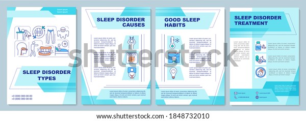 Sleep Disorder Types Brochure Template Insomnia Stock Vector (Royalty ...