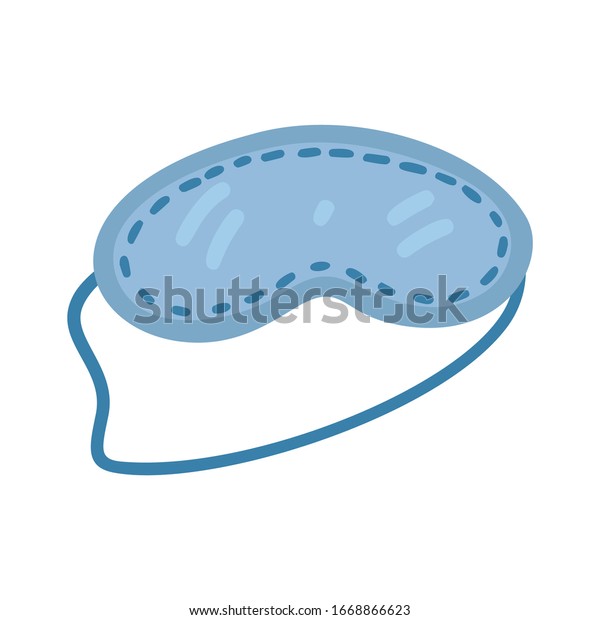 Sleep Mask Blue Cute Sleeping Mask Stock Vector (Royalty Free ...