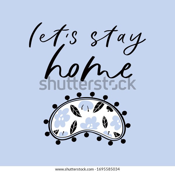 Sleep Mask Calligraphy Quote Sleeping Night Stock Vector (Royalty Free ...