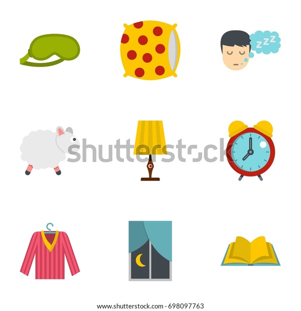 Sleep Symbols Icon Set Flat Style Stock Vector (Royalty Free) 698097763 ...
