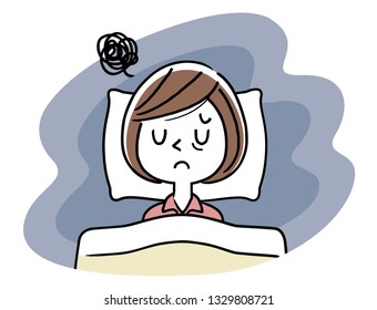 Sleep Young Lady Stock Vector (Royalty Free) 1329808721 | Shutterstock