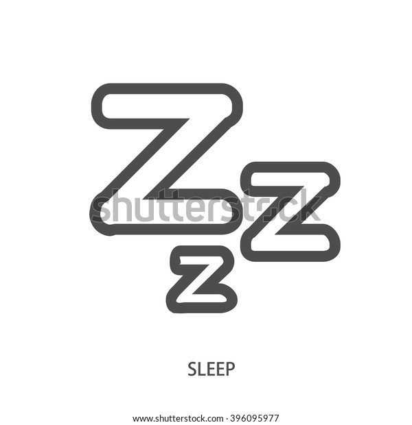 Sleep Zzz Icon Lineart Stock-vektor (royaltyfri) 396095977 | Shutterstock
