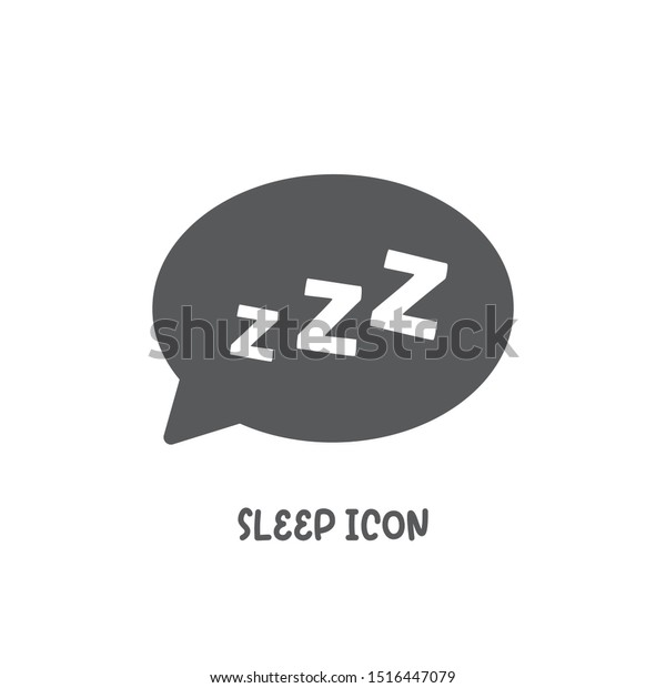 Sleep Zzz Icon Simple Silhouette Flat Stock Vector (Royalty Free ...