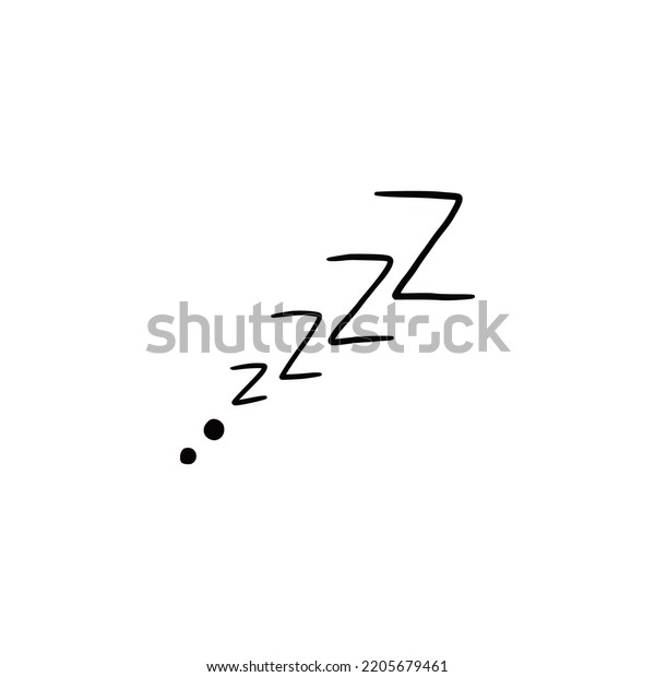 Sleep Zzzz Doodle Symbol Set Sleepy Stock Vector (Royalty Free ...