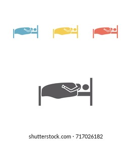 Sleeper Symbol Bed Rest Icon Vector Stock Vector (Royalty Free ...
