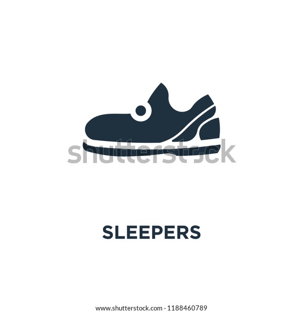 Sleepers Icon Black Filled Vector Illustration Stock Vector (Royalty ...
