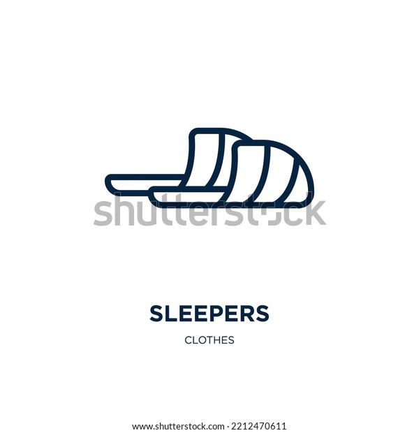 Sleepers Icon Clothes Collection Thin Linear Stock Vector (Royalty Free ...