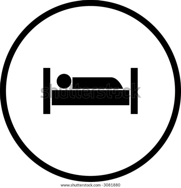 Sleeping Bed Symbol Stock Vector (Royalty Free) 3081880